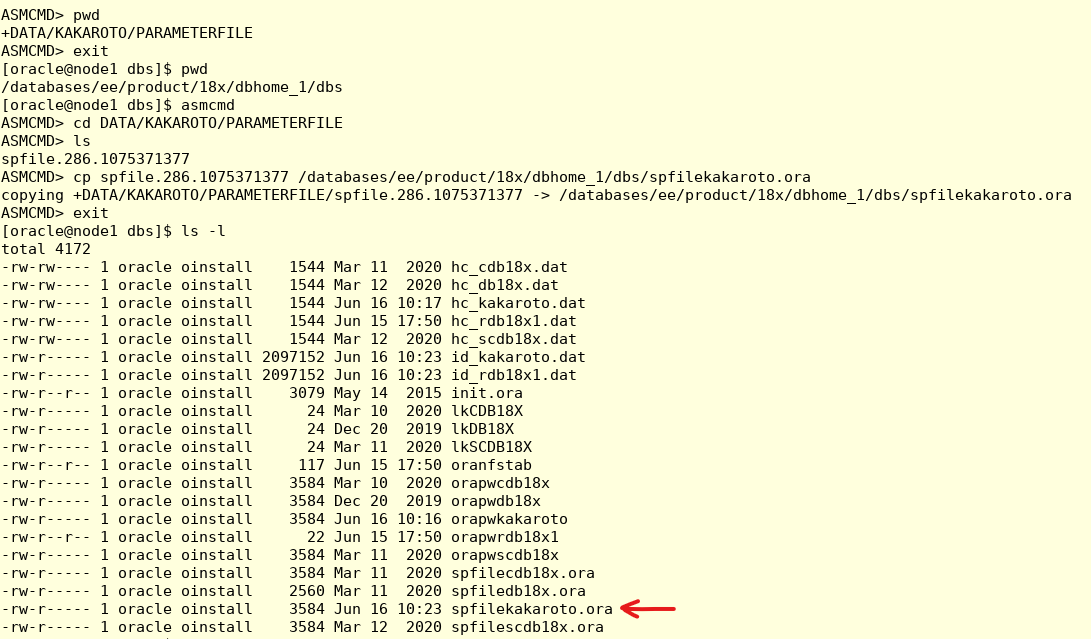 How to move a spfile from ASM to filesystem - {dev}